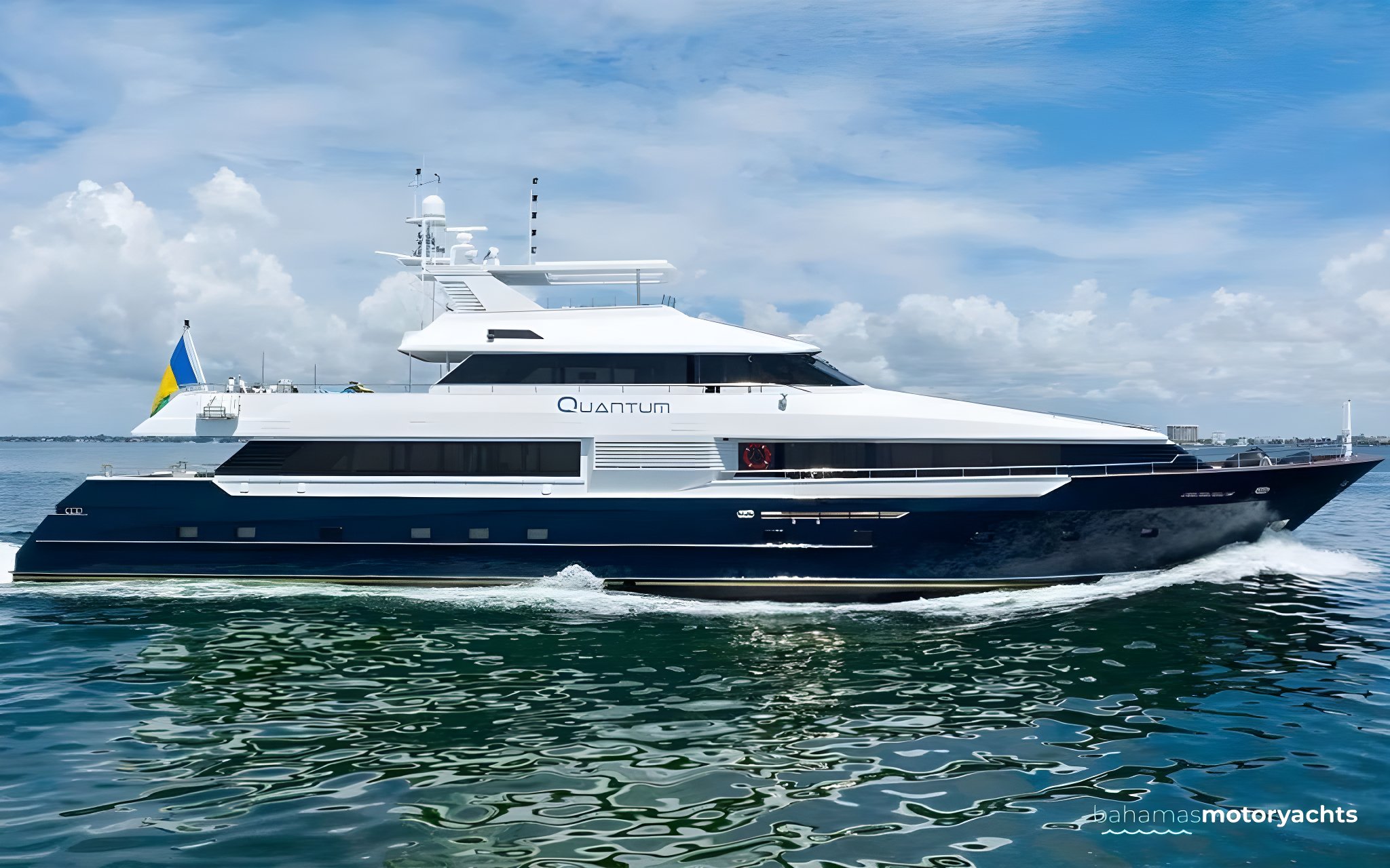 Quantum | 125' Broward | Motor Yacht Charter in the Bahamas