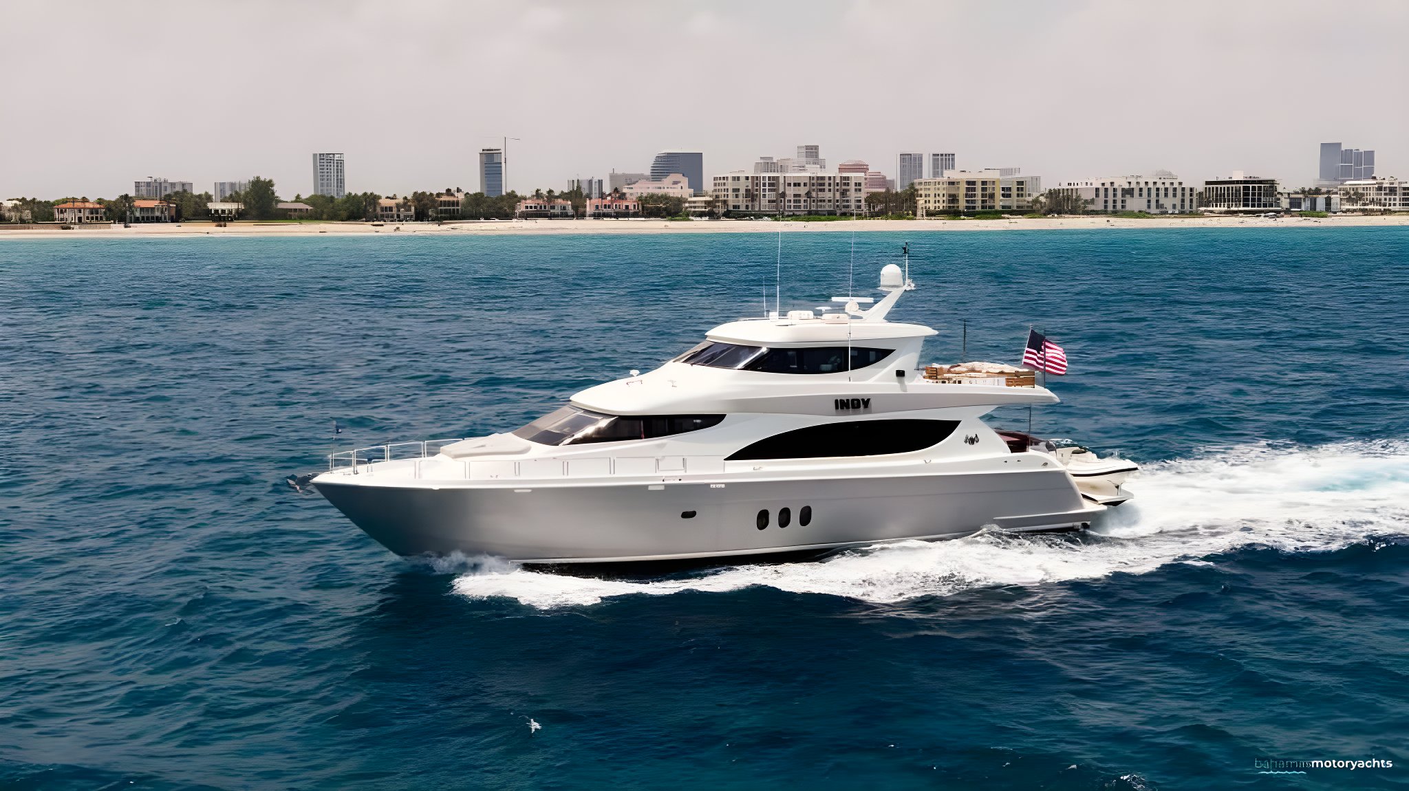 INDY | 85' Hatteras | Motor Yacht Charter in the Bahamas